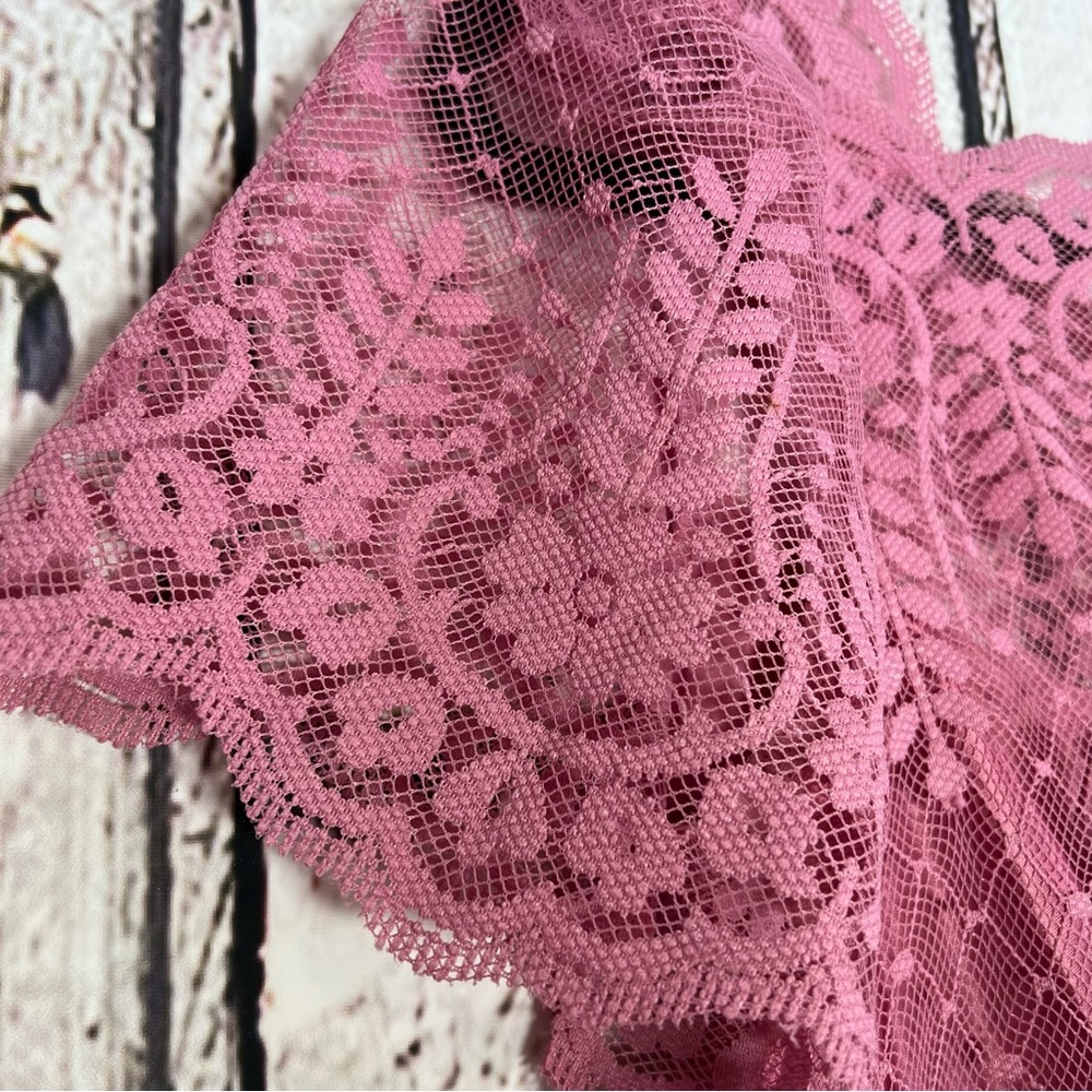 Vintage Jcpenney 80’s “Pretty In Pink” Lace Overlay P… - Gem